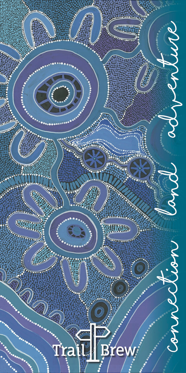 TB Eboney Hall Aboriginal Artwork Technical Neck Buff - Blue - NEW ...